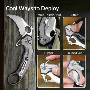 CIVIVI Incisor II Pocket Folding Knife for EDC, Karambit Knife with 2.02" Nitro-V Blade Aluminum Handle C16016B-3