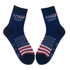 gzxyzzfs trump 2024 socks - i'll be back 2024 | political clothing apparel present republican gifts (1 pairs), 32