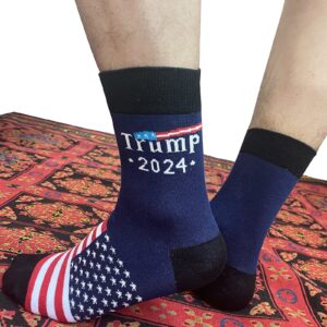 GZXYZZFS Trump 2024 Socks - I'll Be Back 2024 | Political Clothing Apparel Present Republican Gifts (1 pairs), 32