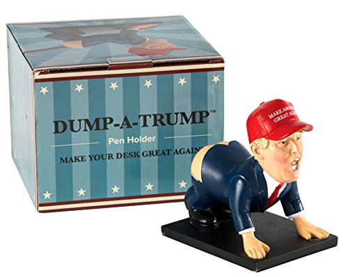 The Original Dump-a-Trump Pen Holder - Funny Donald Trump White Elephant Gift