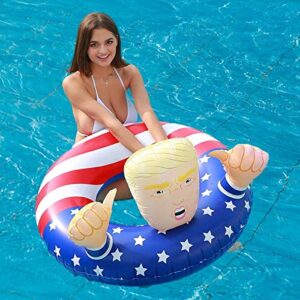 Donald Trump American Pool Float for Summer Pool Party - Fun Inflatable for Adults and Kids