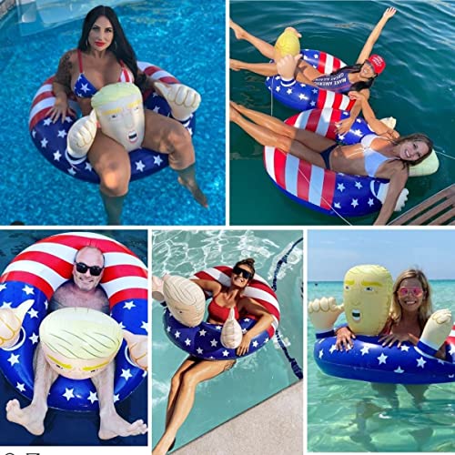 Donald Trump American Pool Float for Summer Pool Party - Fun Inflatable for Adults and Kids