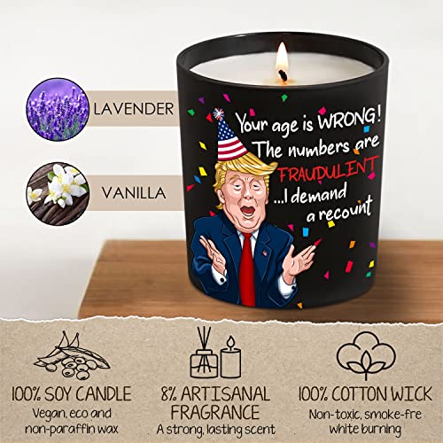 TEEZWONDER Birthday Gifts for Men - Gifts for Women - Bestfriend Gifts - Men Gifts for Dad - Unique Gifts for Men - Birthday Candles Gift Vanilla Lavender - Scented Candle 10oz