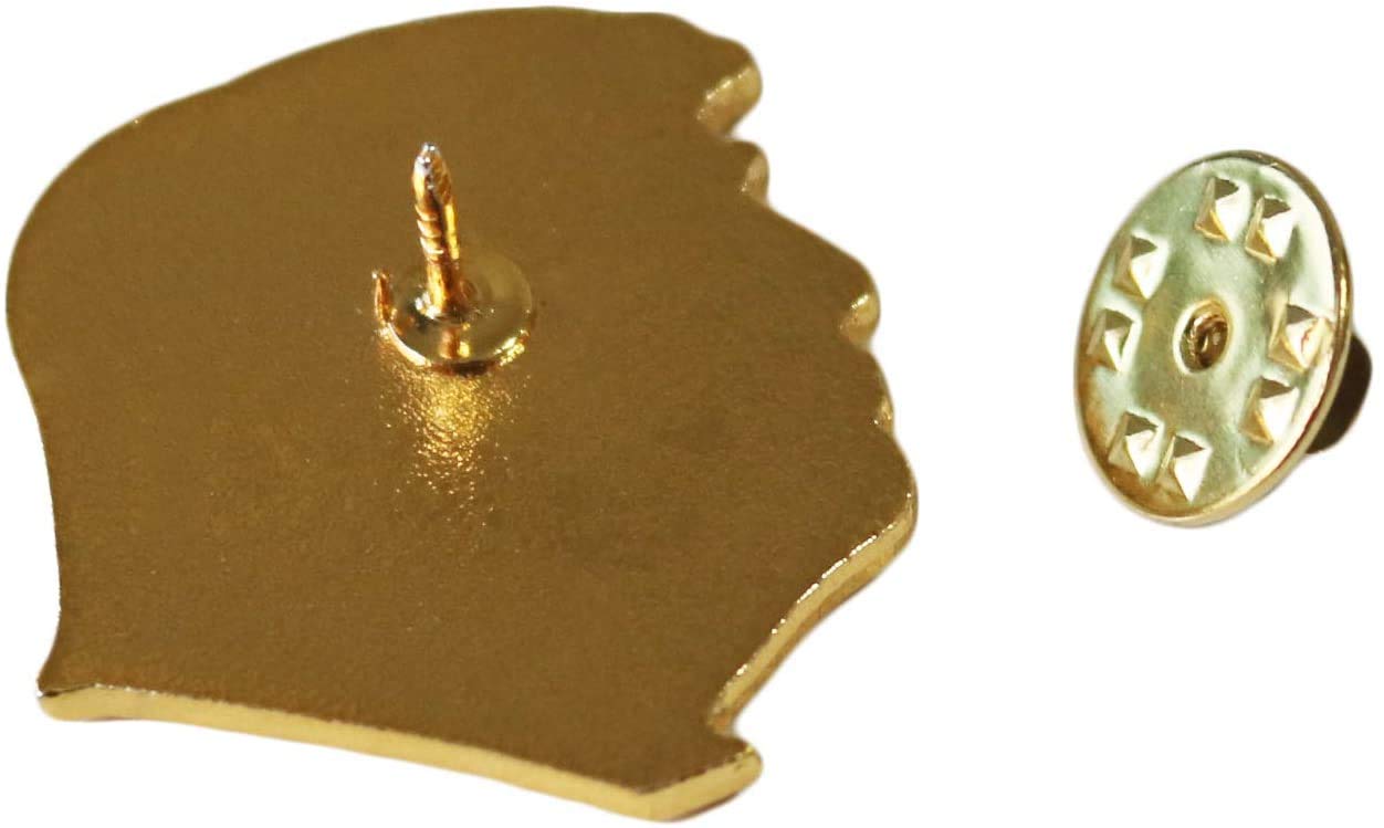 President Donald Trump Pin, Gold Plated Lapel Pins, 1.2" x 1.2", 1 Pack