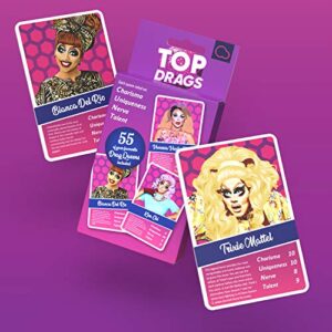 Top Drags Game - Trumps Card Game - Win Every Drag Queen to Win The Game - Suitable for Adults and Teenagers