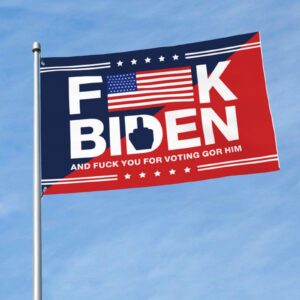 college dorm posters for guys fuck biden and fuck you for voting for him flag trump man cave bar bathroom stuff college flags for guys (color : colour, size : 30x45cm)