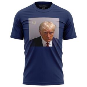 donald trump mugshot shirt for men, funny president trump 2024 shirts navy blue