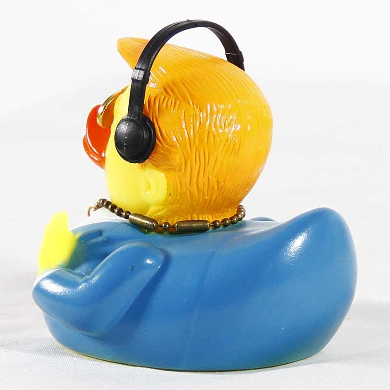 Large Rubber Duck Ornaments for Car Accessories Dashboard Decorations Trump Duck Toys with Sunglasses Headphones and Necklace (Style A)