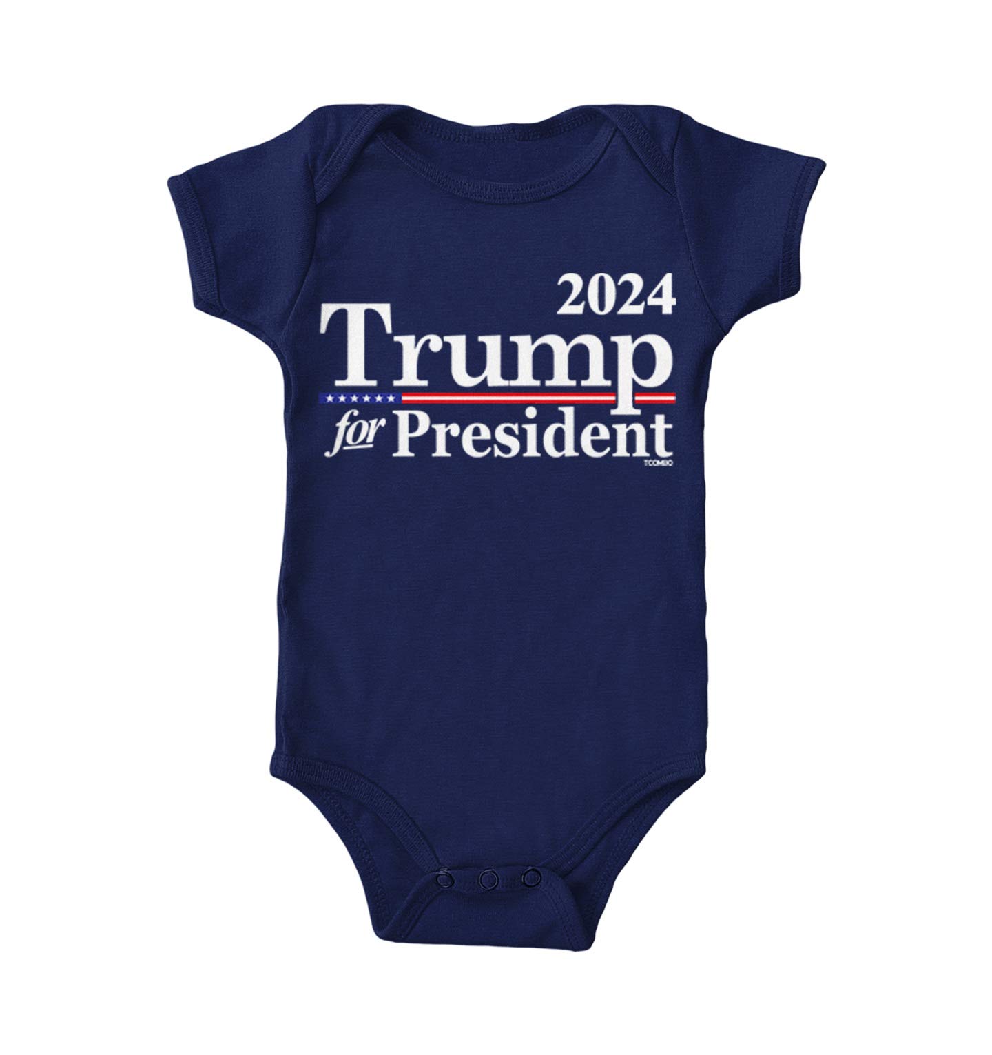 Trump For President 2024 - MAGA 45 Bodysuit (Navy Blue, 12 Months)