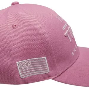 Trade Winds Women for Trump 2024 Pink with Light Pink Letters USA Adjustable Embroidered Baseball Cap Hat, 7 3/4