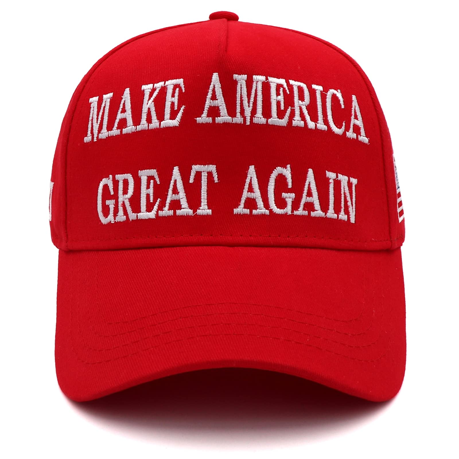 Trump 2024 45-47 MAGA Hat Make America Great Again Donald Trump Slogan with USA Flag Cap (Red MAGA Hat)