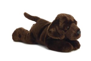 aurora® adorable flopsie™ max™ chocolate lab stuffed animal - playful ease - timeless companions - brown 12 inches