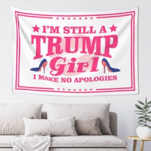 tapestry with words i'm still a trump girl, i make no apologies trump 2024 tapestry trump stuff for your room things for boys room room door decor (color : colour, size : 75x100cm)