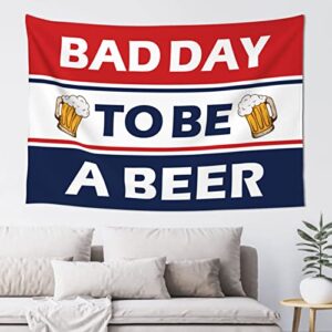 wall tapestry bad day to be a beer tapestry trump stuff for boys room man cave decorations flags for room teen (color : colour, size : 75x100cm)