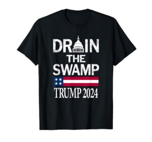 drain the swamp trump 2024 men women t-shirt