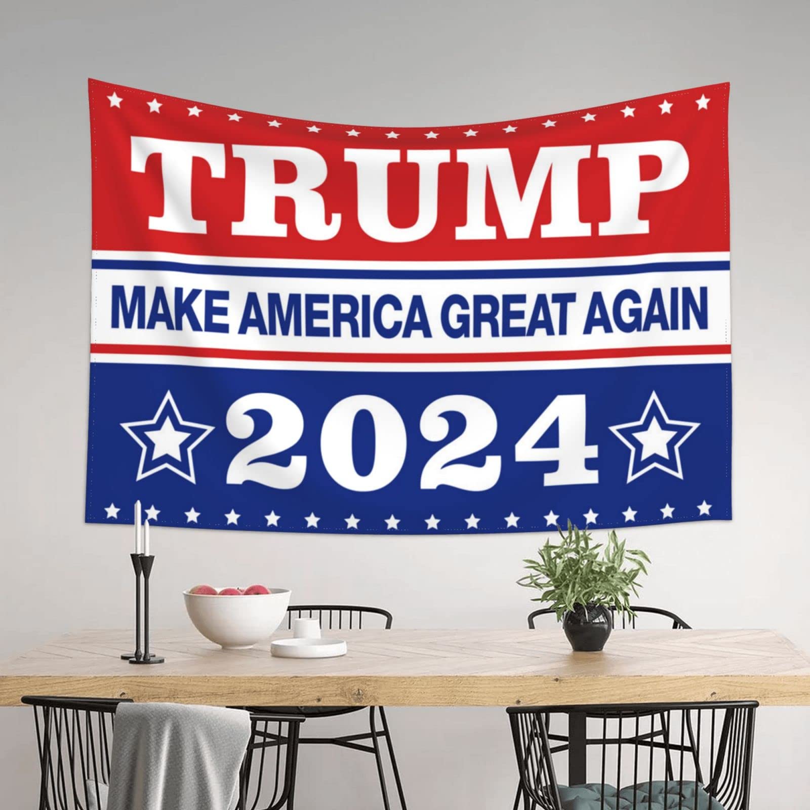 Small Wall Tapestry Trump 2024 Make America Great Again Tapestry Stuff for Your Room Wall Decor for Dorm (Size : 75X100CM)