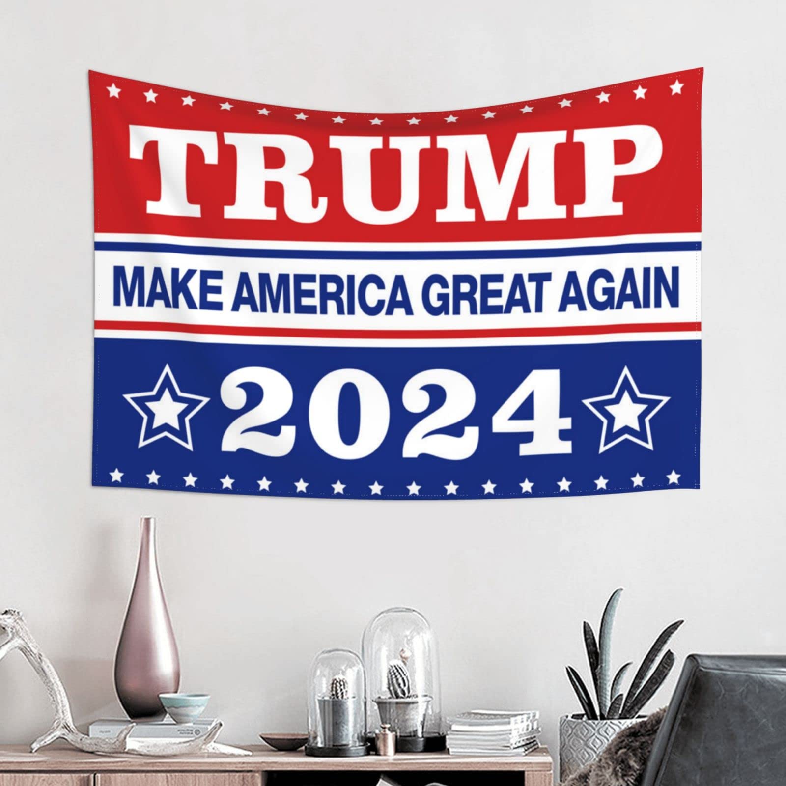 Small Wall Tapestry Trump 2024 Make America Great Again Tapestry Stuff for Your Room Wall Decor for Dorm (Size : 75X100CM)