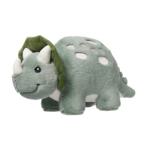 tcbunny baby dinosaur 12" bedtime stuffed animal plush toy, kid's gifts for boys, girls, birthday, valentine, christmas (triceratops-green)