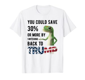 you could save 30% or more by switching back to trump gekko t-shirt