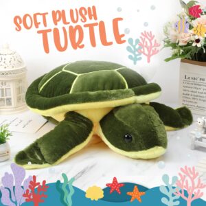 Civaner Soft Plush Sea Turtle Stuffed Animals, Plush Pillow Toys, Giant Stuffed Turtle, Tortoise Plush Toys Doll Birthday Graduation Nurse's Teacher's Day's Gifts for Girls Boys Girlfriend(12 Inches)