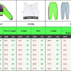 LOLANTA Girls Dance Clothing Set, Hip Hop Modern Jazz Team Performance Costume, Girls Dance Wear Sets (Green, 5-6)