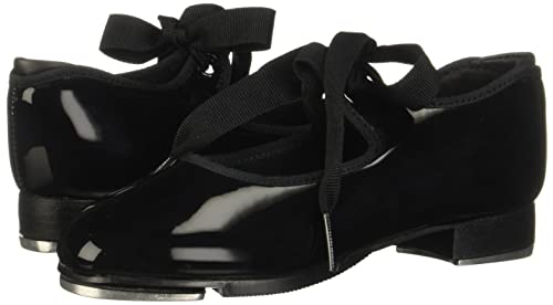 Capezio girls Jr. Tyette Tap Shoe, Black Patent, 9.5 W US Toddler