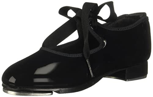 Capezio girls Jr. Tyette Tap Shoe, Black Patent, 9.5 W US Toddler