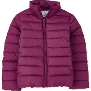 The Children's Place Girls' Medium Weight Puffer Jacket, Wind, Water-Resistant, Rose Parade, Small (5/6)