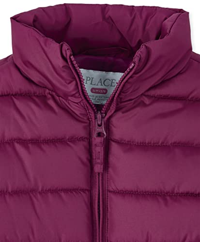 The Children's Place Girls' Medium Weight Puffer Jacket, Wind, Water-Resistant, Rose Parade, Small (5/6)