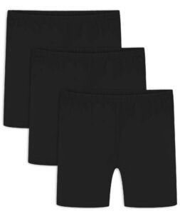 auranso girls bike shorts dance breathable and safety biker under dress shorts black 9-10 years