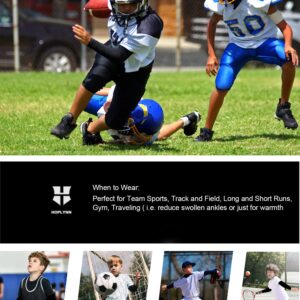 HOPLYNN Youth Boy’s Compression Shirts, Long Sleeve Quick Dry Cold Weather Gear Undershirts for Kid’s Athletic Sports Football Basketball-2 Black 1 Blue 1 White-S