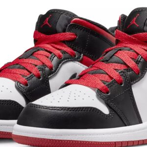 Jordan Little Kid's 1 Mid White/Gym Red-Black (DQ8424 106) - 1.5