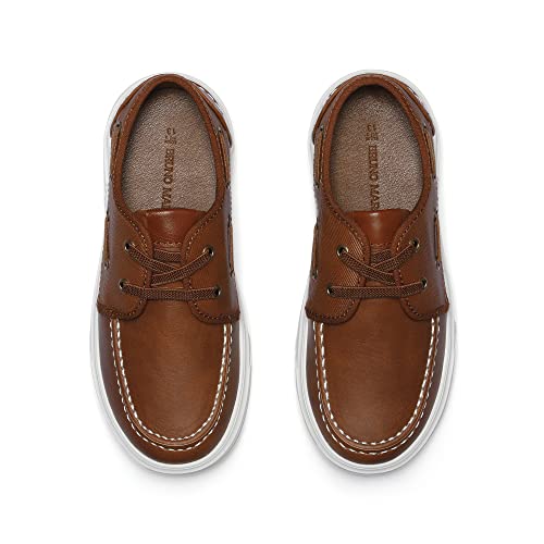 Bruno Marc Boy's Boat Shoes Slip on Loafers Casual Dress School Shoes, Brown, Size 13, SBLS2336K