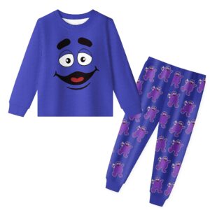 grimace costume for kids boys girls monster cute shirts and pants cartoon t-shirt swimsuits for kids 4-12 years