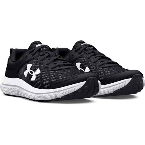 Under Armour Boys' Grade School Assert 10, (001) Black/White/White, 7, US