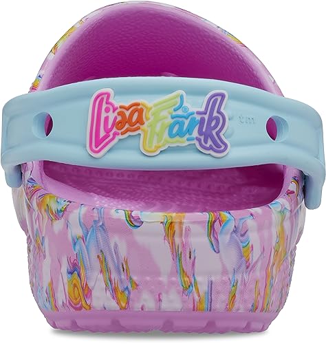 Crocs Classic Lisa Frank Clogs, Kids and Toddler Shoes, Taffy Pink, 3 US Unisex Little