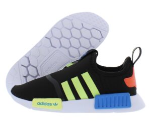 adidas nmd 360 boys shoes size 10.5, color:black/lime-black