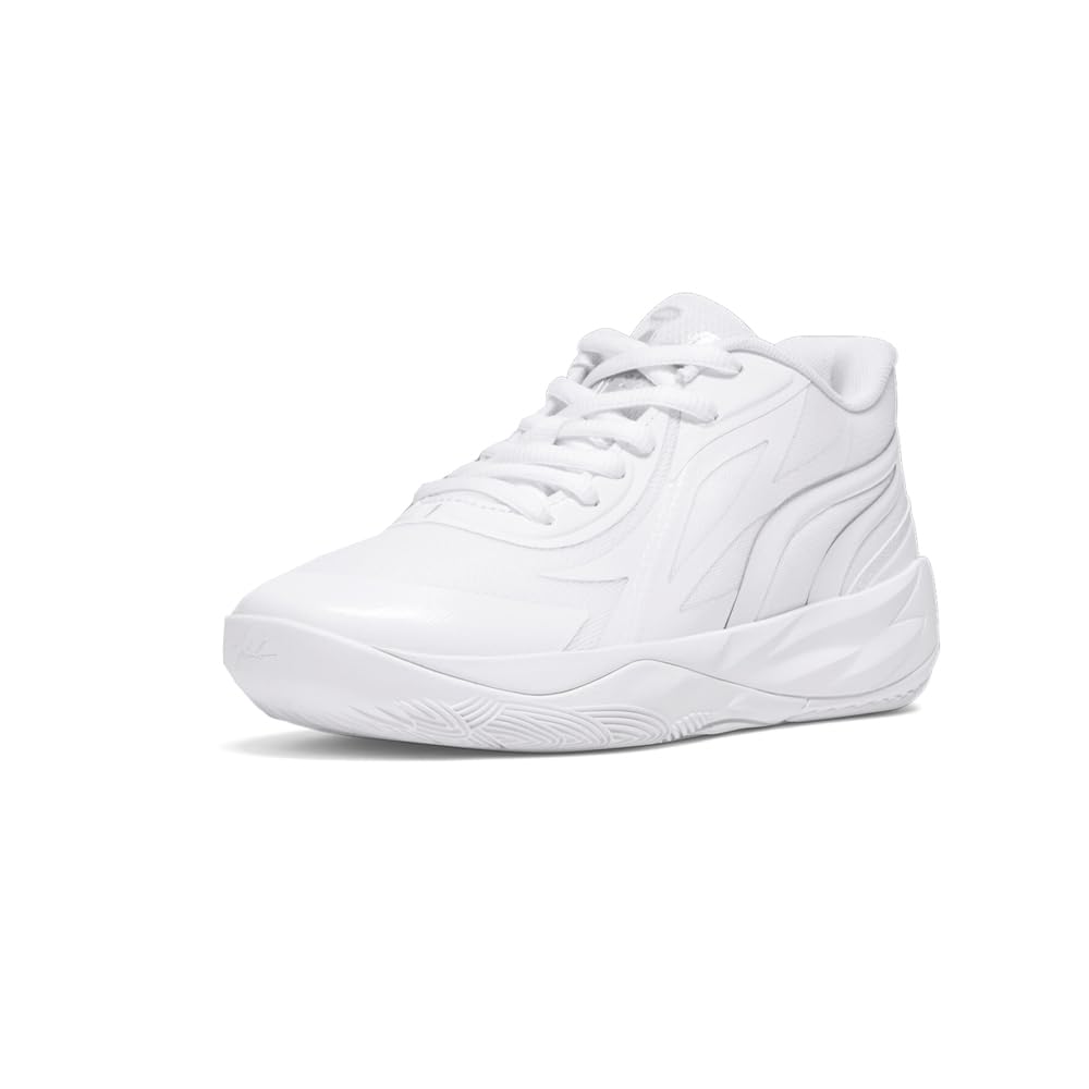 PUMA Kids Boys Mb.02 Lo Basketball Sneakers Shoes - White - Size 5 M