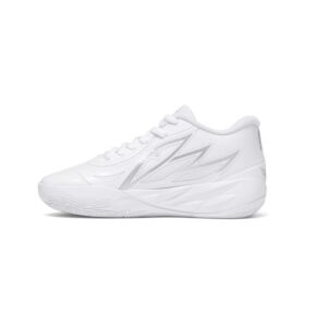 PUMA Kids Boys Mb.02 Lo Basketball Sneakers Shoes - White - Size 5 M