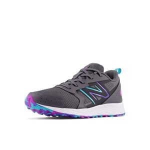 new balance kid's fresh foam 650 v1 lace-up running shoe, magnet/electric indigo/cosmic rose, 4 wide big kid