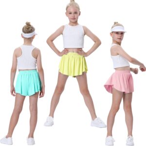 flowy shorts girls kids butterfly shorts skirt shorts for girls cheer practice wear