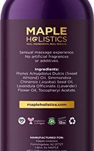 Aromatherapy Sensual Massage Oil for Couples - Relaxing Full Body Massage Oil for Date Night with Sweet Almond Oil - Vegan Lavender Massage Oil for Massage Therapy Smooth Gliding Formula 8 Fl Oz