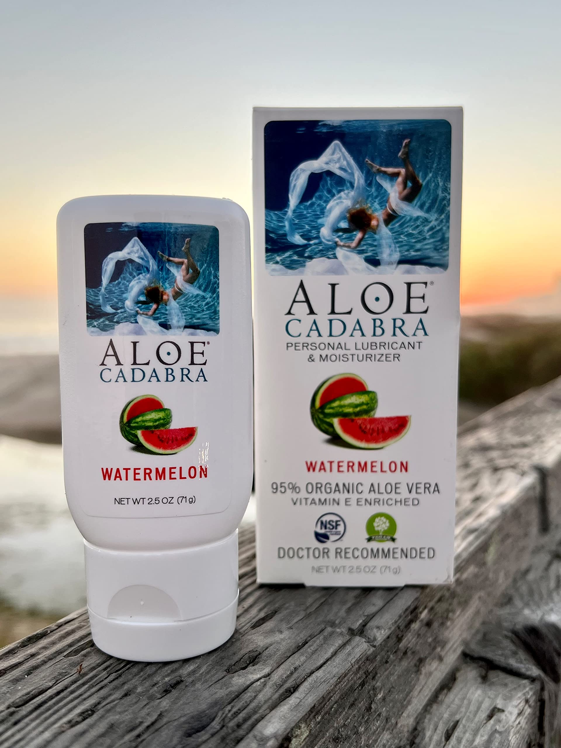 Aloe Cadabra Personal Lube, Organic Lubricant for Her, Him & Couples, Watermelon 2.5 Ounce