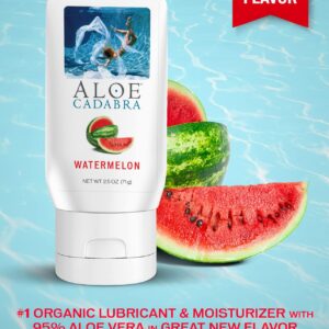 Aloe Cadabra Personal Lube, Organic Lubricant for Her, Him & Couples, Watermelon 2.5 Ounce