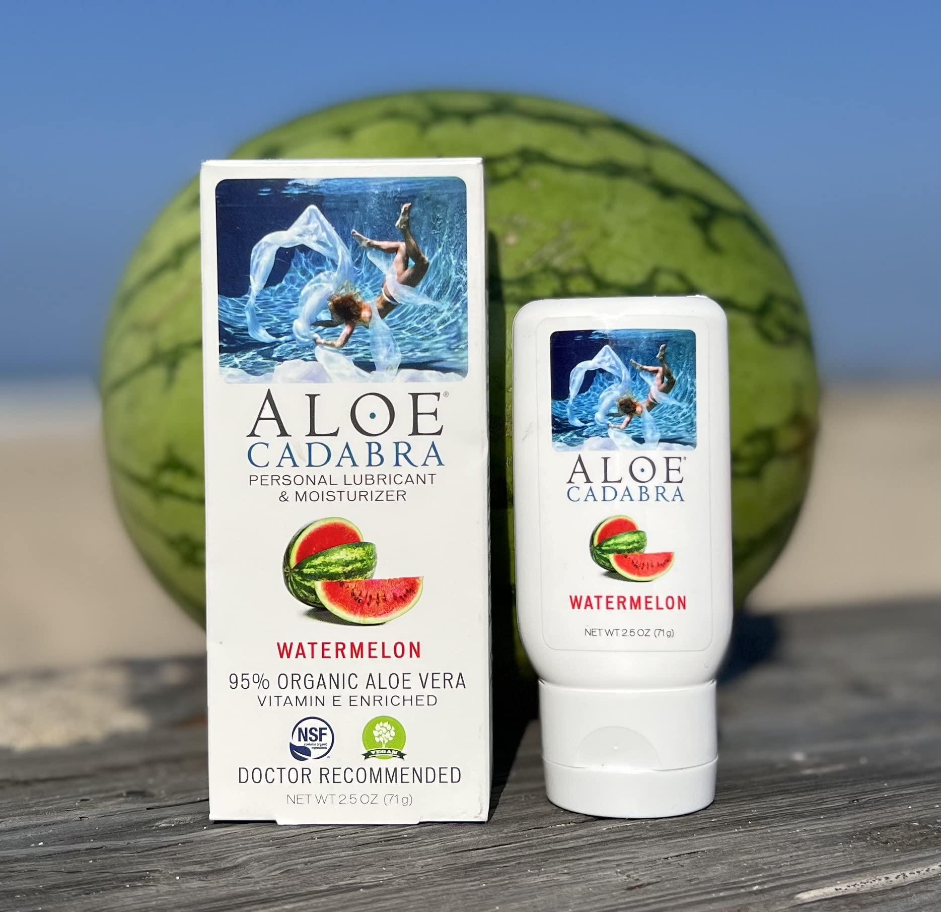 Aloe Cadabra Personal Lube, Organic Lubricant for Her, Him & Couples, Watermelon 2.5 Ounce