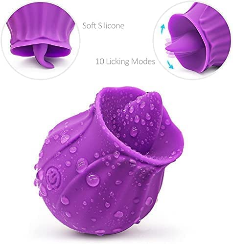 2024 New Roses Shape Sucker for Women Toy Sex Tongues Quiet 10 Speed Adult Toys Waterproof Automatic Electric Adult Toys Machine Pleasure Gifts Red US (purple1)