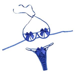 meldvdib lingerie for women sexy naughty 2 piece sex kinky items for couples lace bra and panty sets for sex play sex stuff for adults couples kinky sexy bodysuit underwear for the bedroom 99 blue