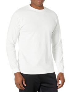 gildan men's ultra cotton long sleeve t-shirt, style g2400, white, x-large