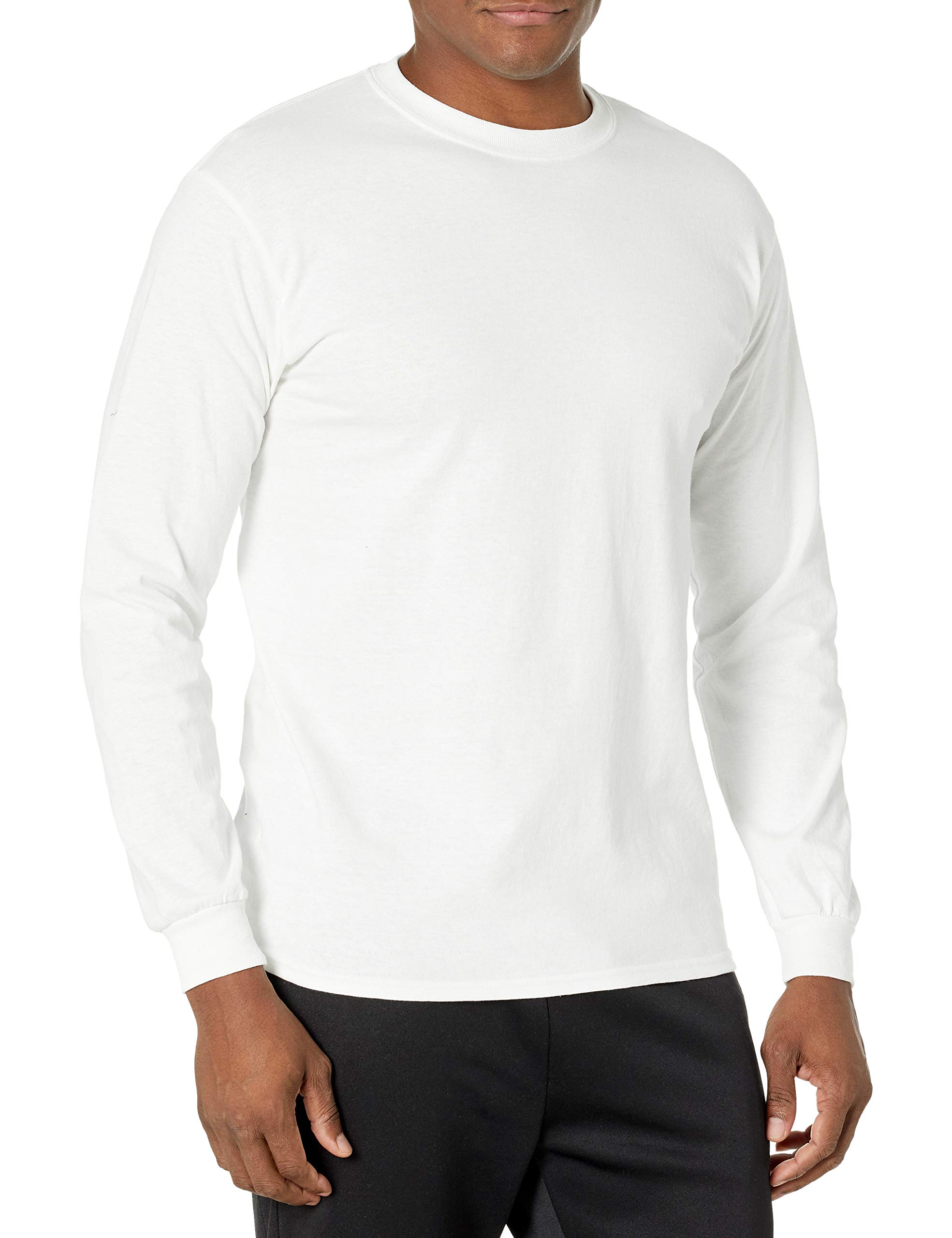 Gildan Men's Ultra Cotton Long Sleeve T-Shirt, Style G2400, White, X-Large