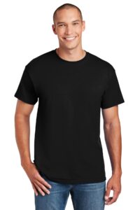 gildan men's dryblend classic t-shirt, black, x-large